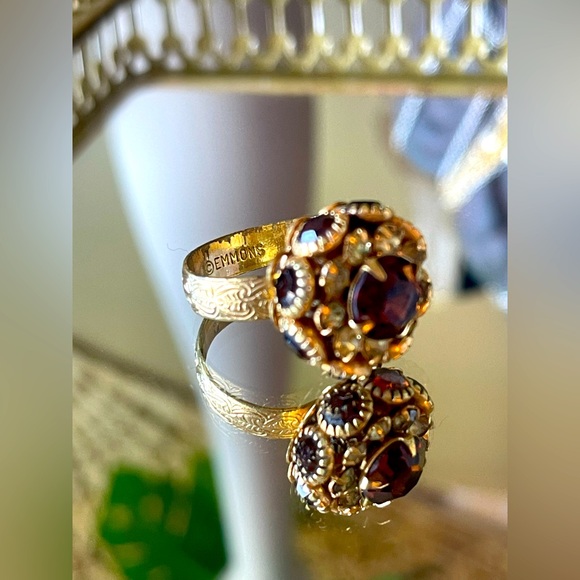 Jewelry | Vintage Signed Emmons Glass Stone Ring | Poshmark